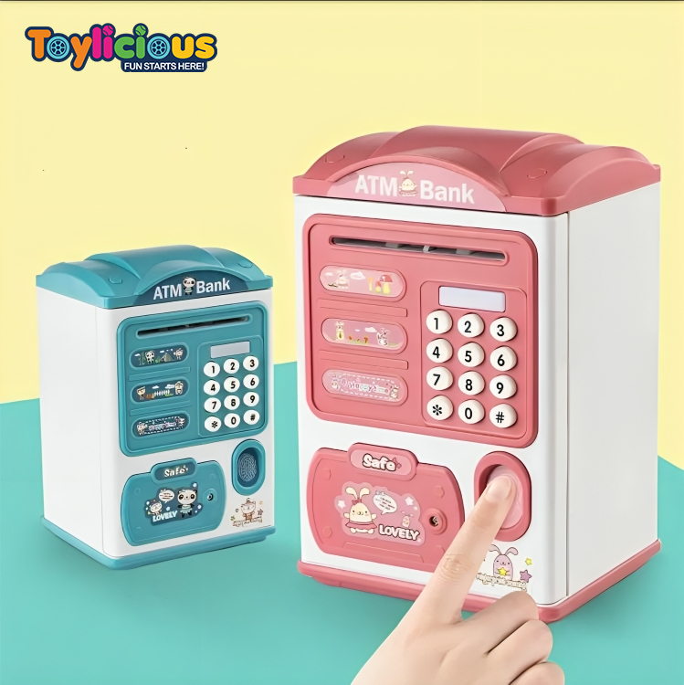 Kids Money Bank ATM with Fingerprint – Toylicious.pk