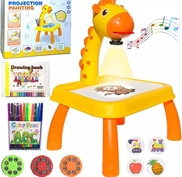 Kids LED Projector Drawing Table Toy-art Board Painting Set – Toylicious.pk